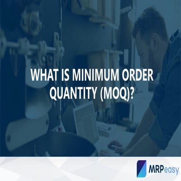 What is minimum order quantity (moq) | PDF