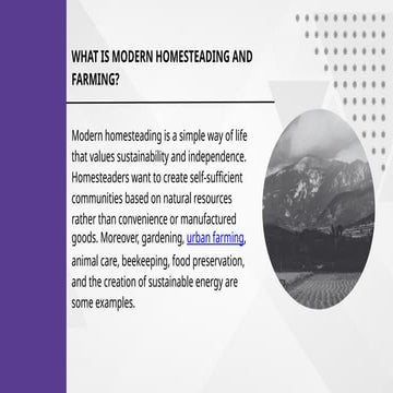 What is Modern Homesteading and Farming.pptx