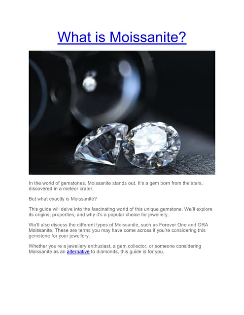 Moissanite Vs Diamond- Comparison | PPT