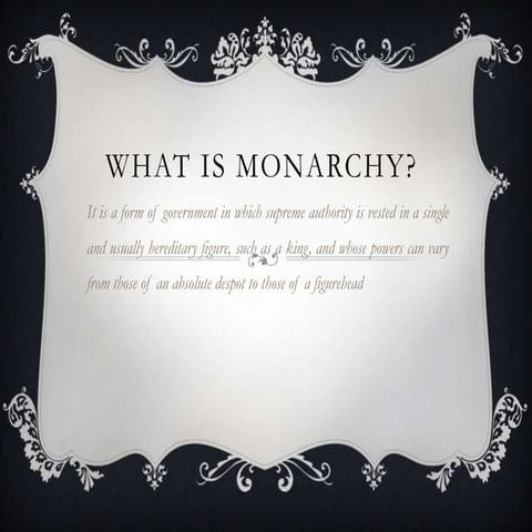 What is monarchy | PPTX
