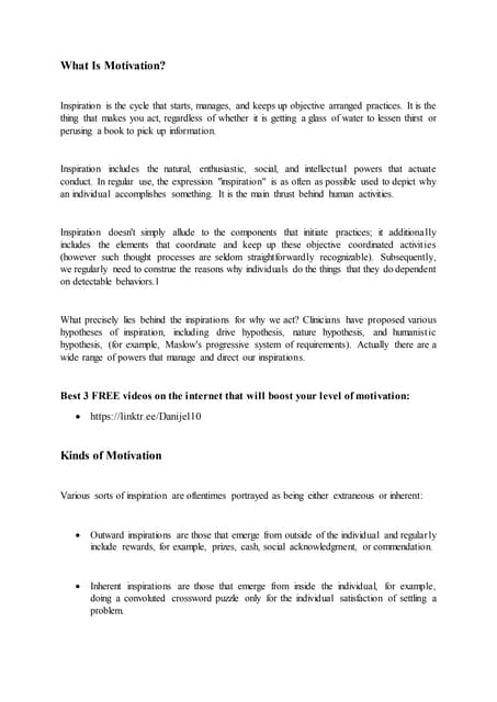 What is motivation? | PDF