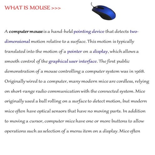What is mouse | DOCX