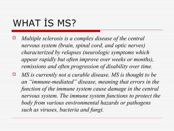 Basic facts about multiple sclerosis | PPT