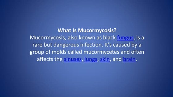 Types of mucormycosis | PPT