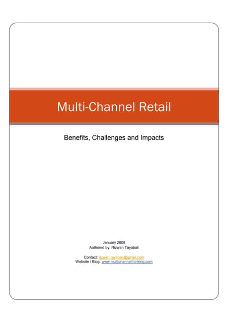 Chapter 3 multichannel retailing | PPTX