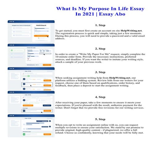 What Is My Purpose In Life Essay In 2021 Essay Abo | PDF