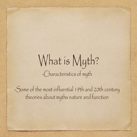 What Is Myth? | PPTX
