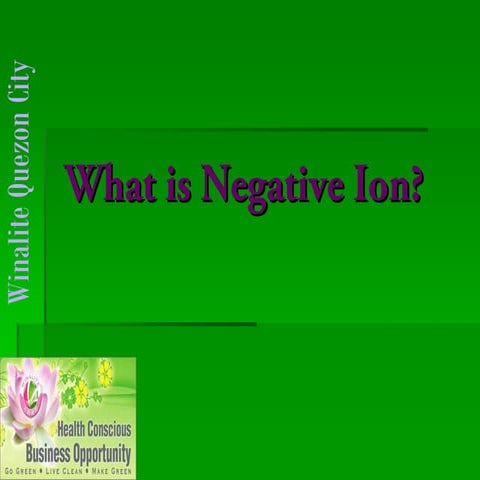 All about Negative Ion (anion) | PDF