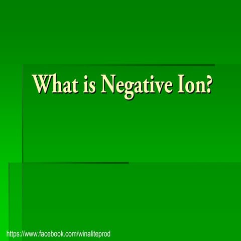 Negative Ion (Anion) | PDF