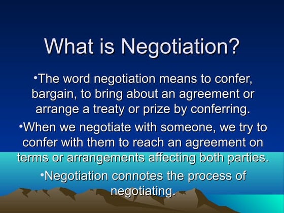 Negotiation skill ppt | PPT