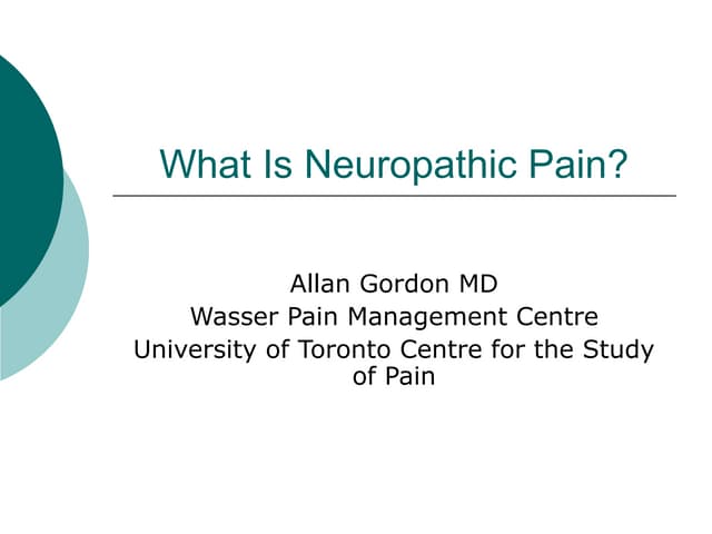 Neuropathic pain causes | PDF