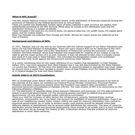 What is NFC award | DOCX