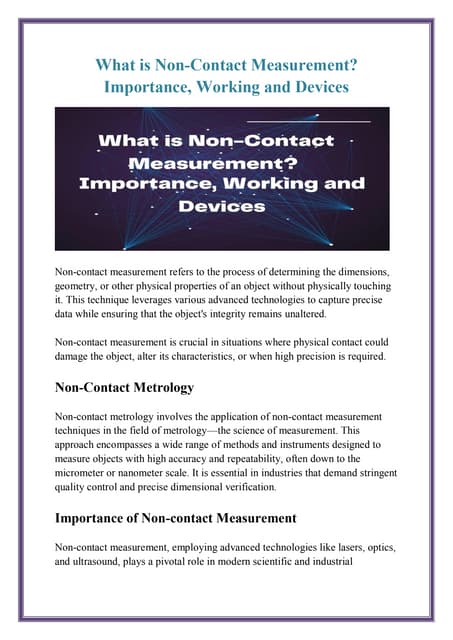 What Is Metrology Importance Types Tools And Applications Pdf