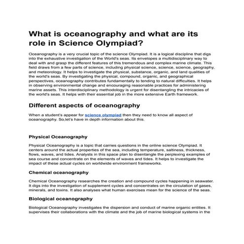 What is oceanography and what are its role in Science Olympiad.pdf