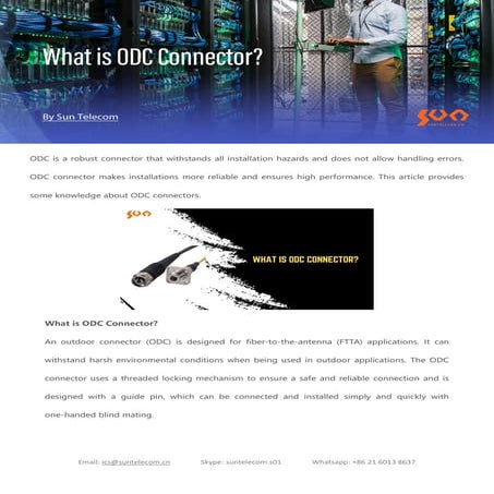 What is ODC Connector | PDF