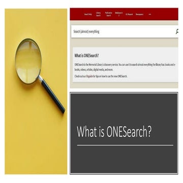 What is one search? | PPT