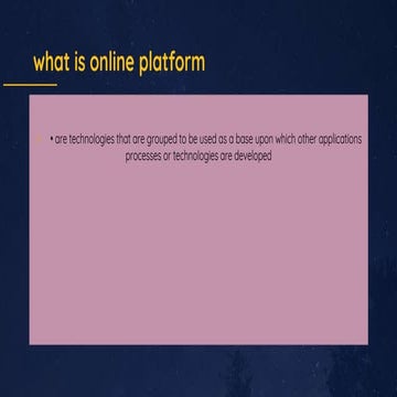 What is online_platform | PPT