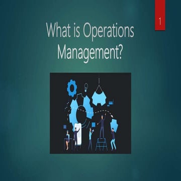 What is operations management? | PPT