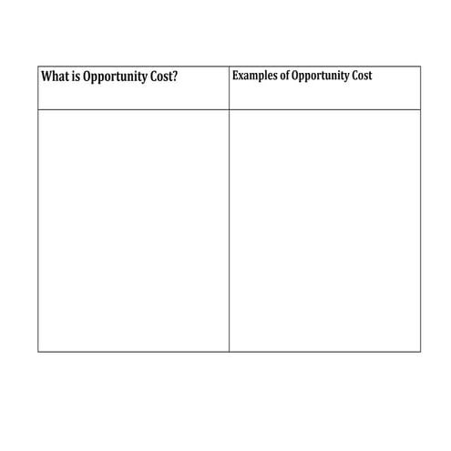What is opportunity cost | DOCX