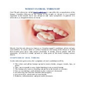 What is oral thrush