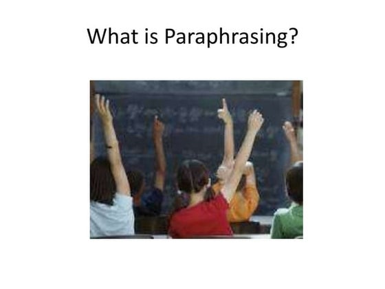 Summarizing and Paraphrasing | PPT | Resume Writing and Advice | Job Search