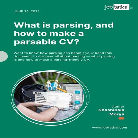 What is parsing, and how to make a parsable CV | PDF | Resume Writing ...
