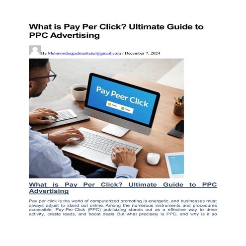 What is Pay Per Click? Pay Per Click (PPC) | PDF