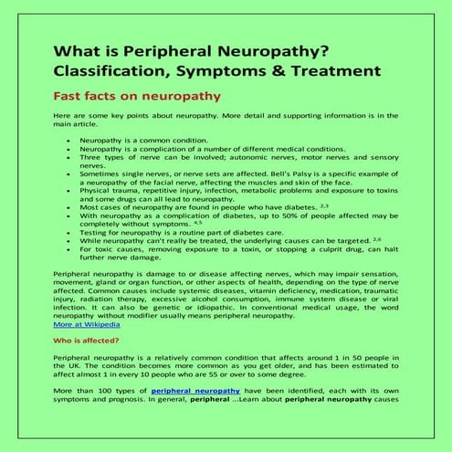 What is peripheral neuropathy | DOCX
