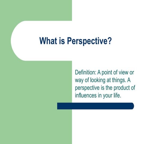 What is perspective | PPT