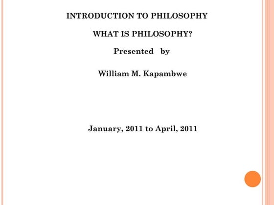 Lecture 1 Introduction to Philosophy | PPTX | Science
