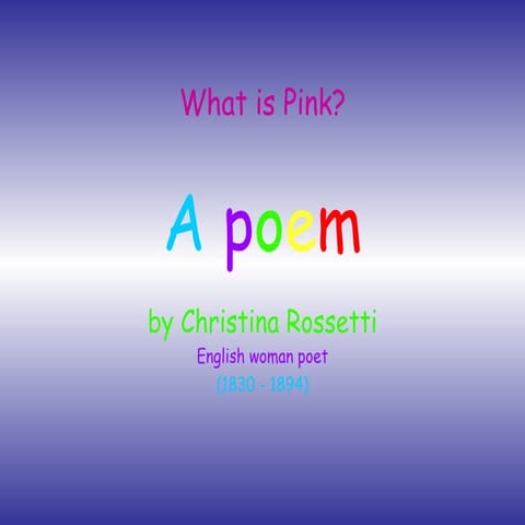 A colourful poem | PPT