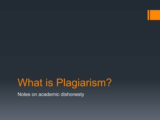 Plagiarism in school | PPT