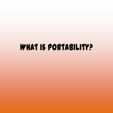 PORTABILITY | PPTX