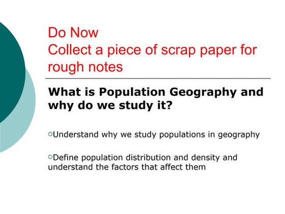 Definition, nature and scope of population geography | PPTX | Geography ...