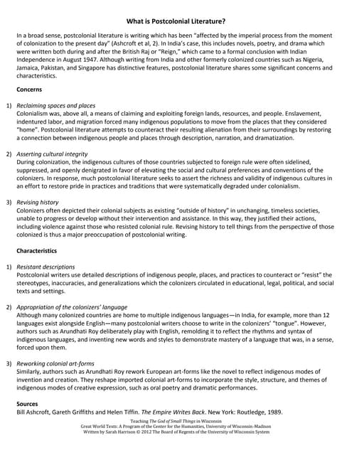 Postcolonial studies/ lit. , feminism, poststructuralism