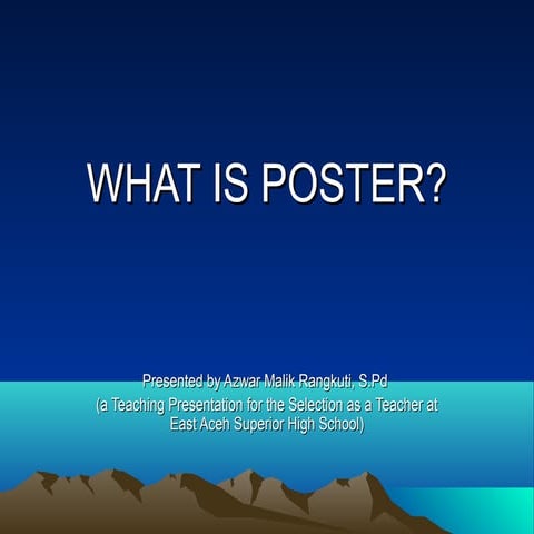 What is poster | PPT