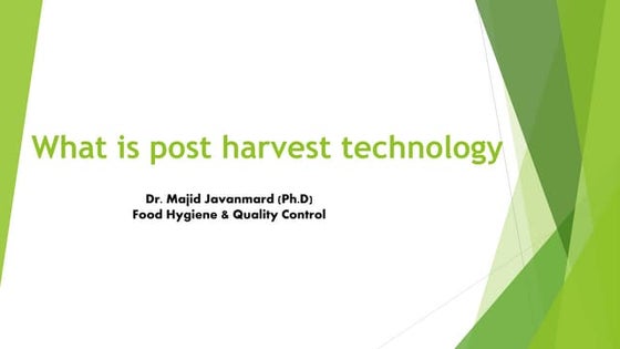 Postharvest technology | PPT