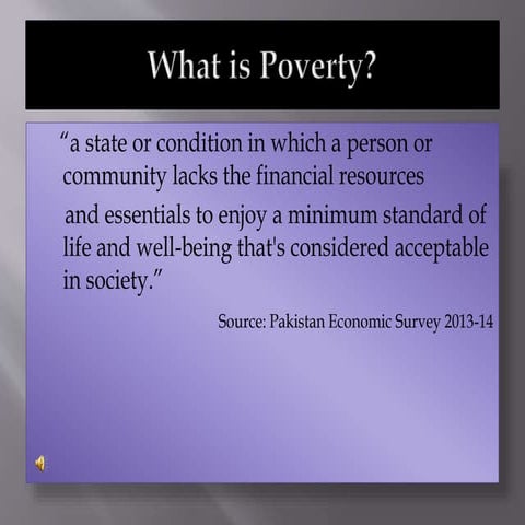 What is poverty | PPT