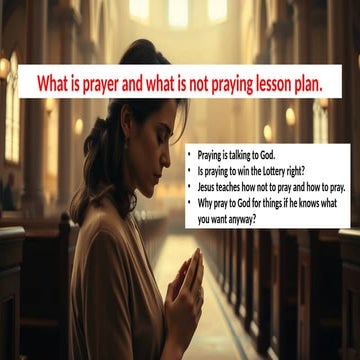 What is prayer and what is not praying Lesson Plan for Primary School teachers | PPTX