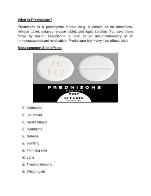Prednisone side effects | PPT