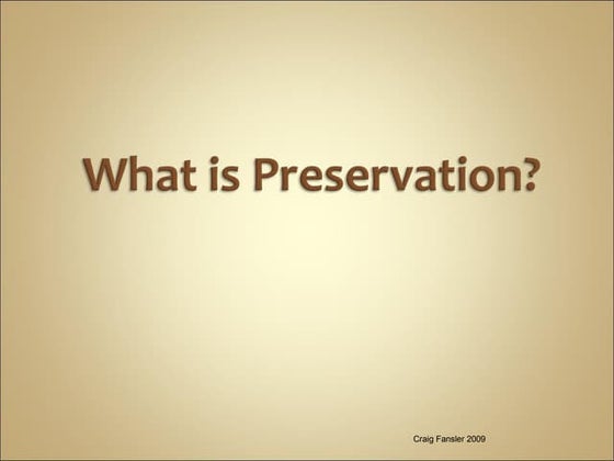 Preservation and Conservation of Library materials | PPTX
