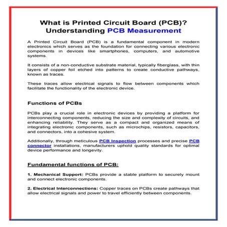 What is Printed Circuit Board (PCB)? Understanding PCB Measurement | PDF