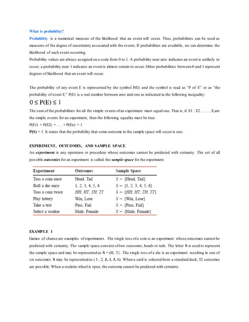 class 11th maths chapter probability cbse | PPT | Physics | Science