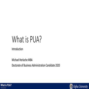 What is PUA? | PDF