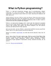 Python introduction | PPT