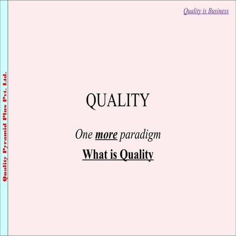 What is quality | PPT