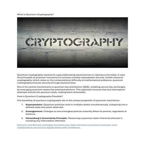 What is Quantum Cryptography and Know How Does QKD Work | PDF