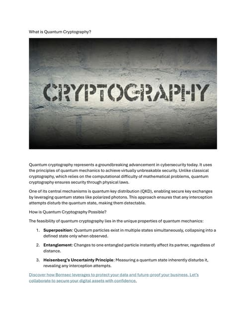 Exploring Quantum Cryptography: Next-Generation Security Protocols | PDF