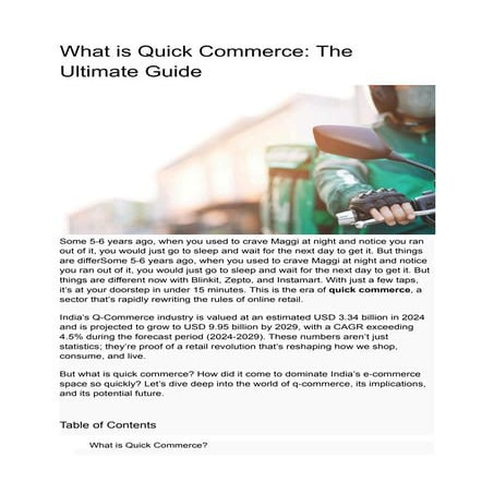 Unlock the Future of Shopping: What Is Quick Commerce and How It's ...