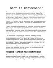 Ransomware Explained | PDF